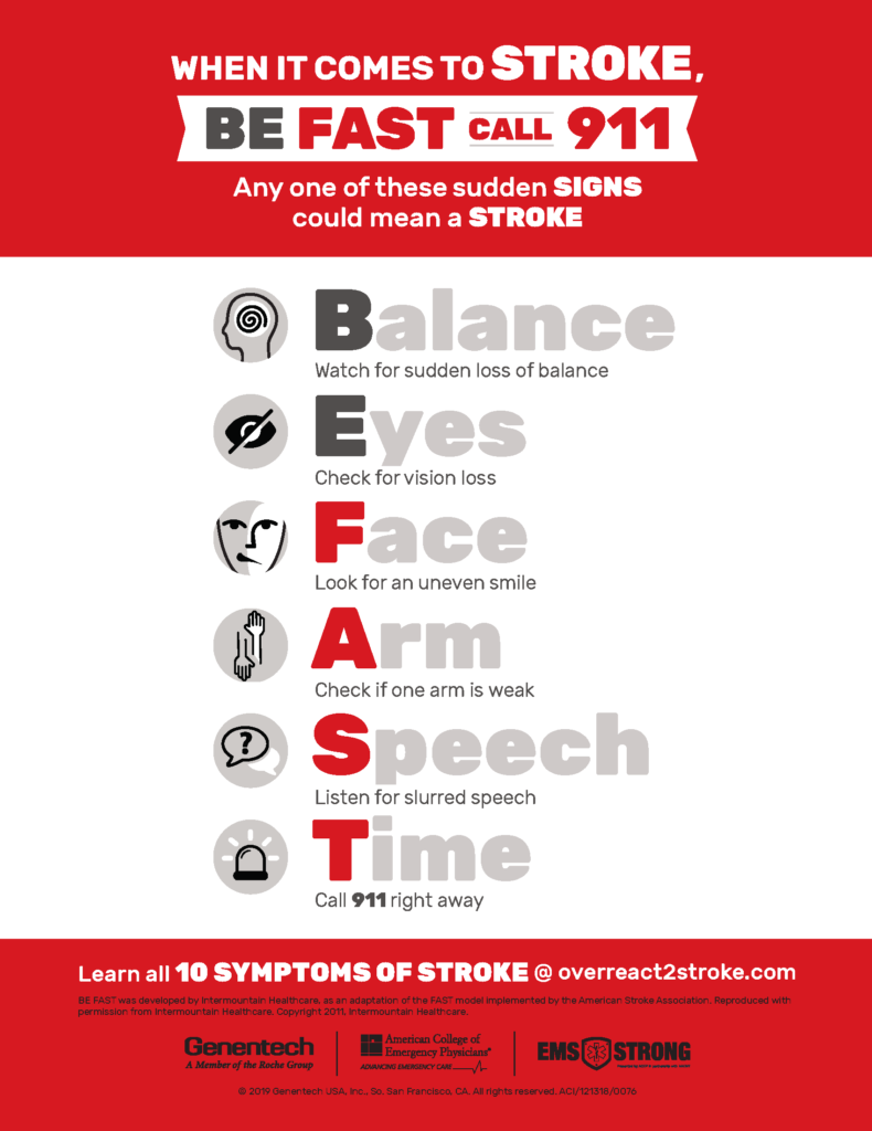 BE FAST - Stroke Signs | Acadian Ambulance Service